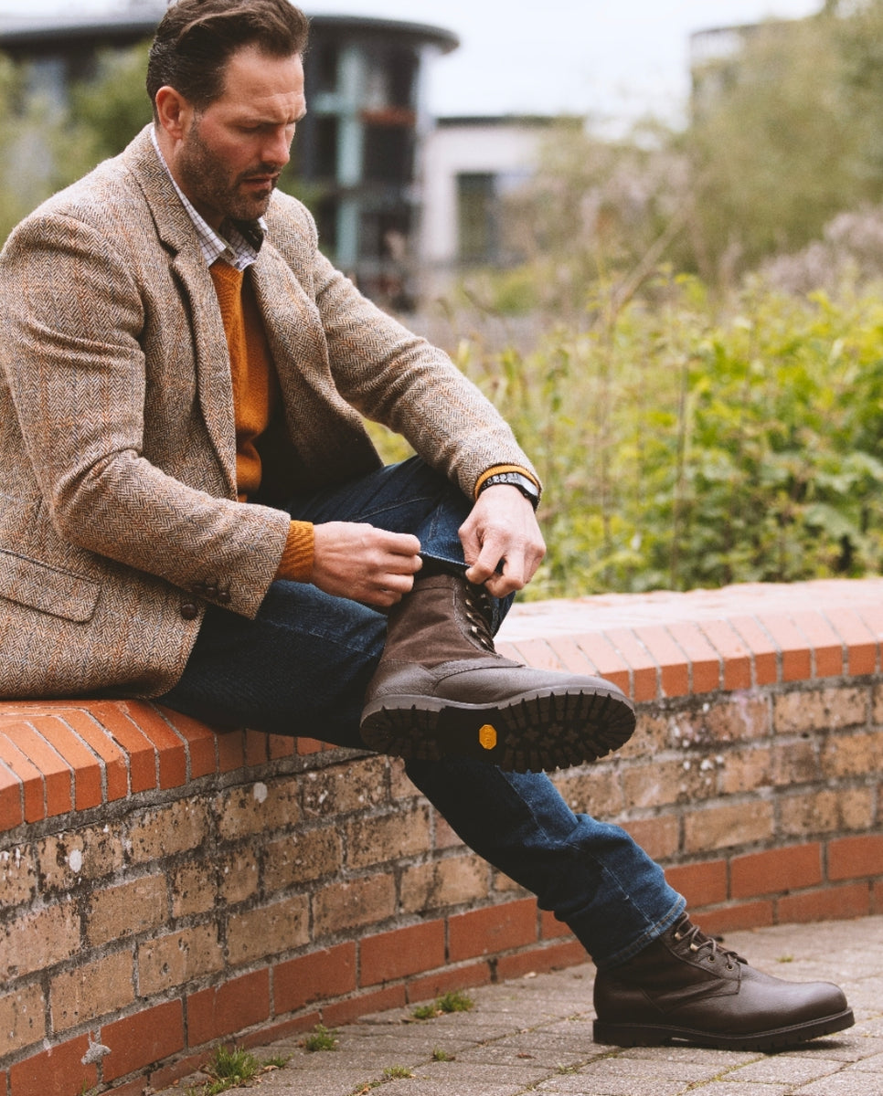 Men's Waterproof Hiking Boots | Harrier Brown Leather Boots